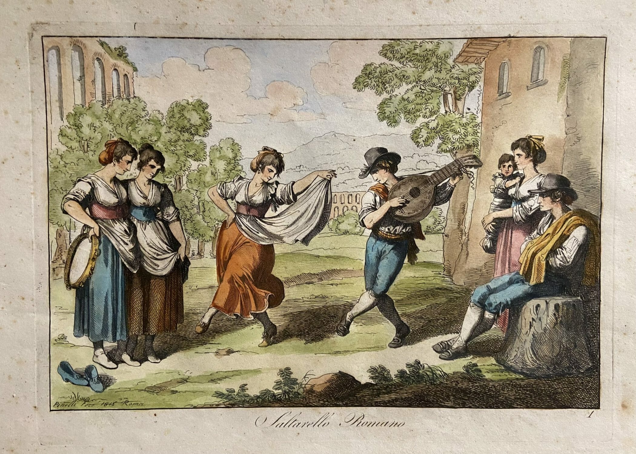 Saltarello Romano - Oliva - Stampe Antiche Parma